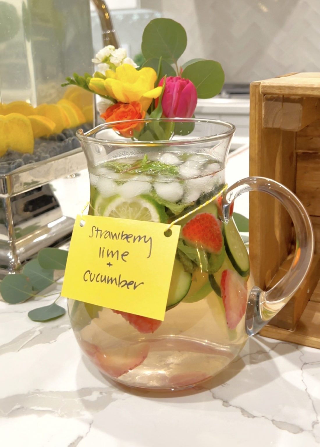 Make an infused water drink station - Festively Blog
